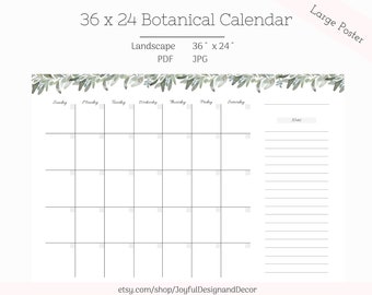 Large Desk Calendar - Etsy