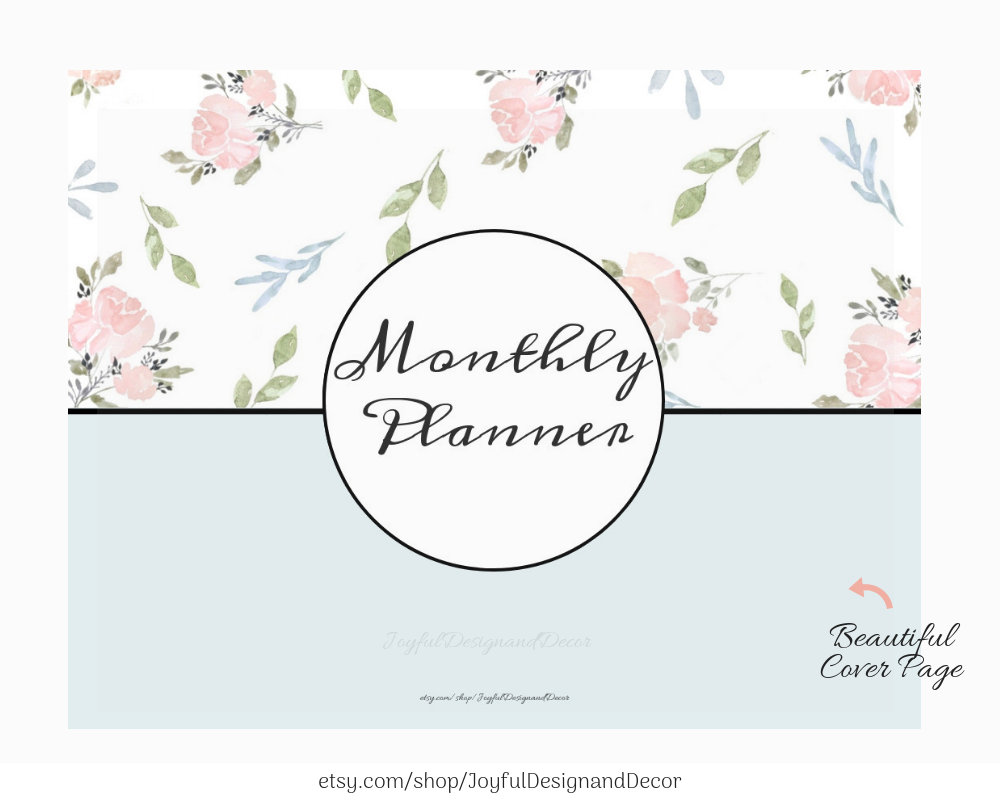 Printable Monthly Calendar, Undated Calendar, 11 X 8.5in, Calendar ...