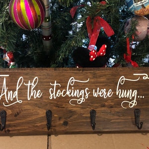 Stocking Hanger, and the Stockings Were Hung, Farmhouse Christmas Sign ...