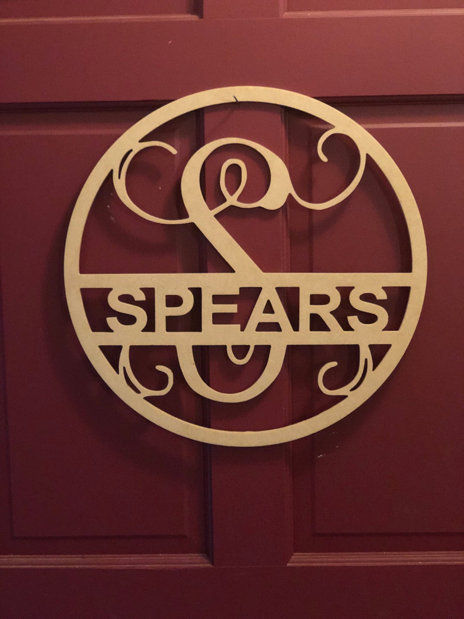 Circle Monogram Wedding Monogram Monogram Door Hanger | Etsy