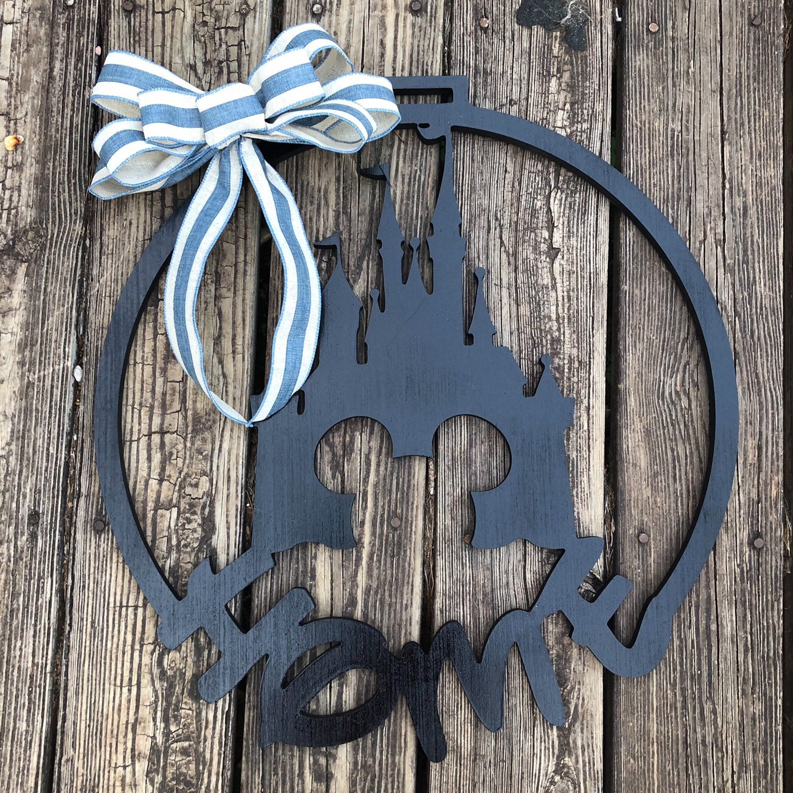 Disney Castle Sign Disney Wall Art Disney Door Hanger | Etsy