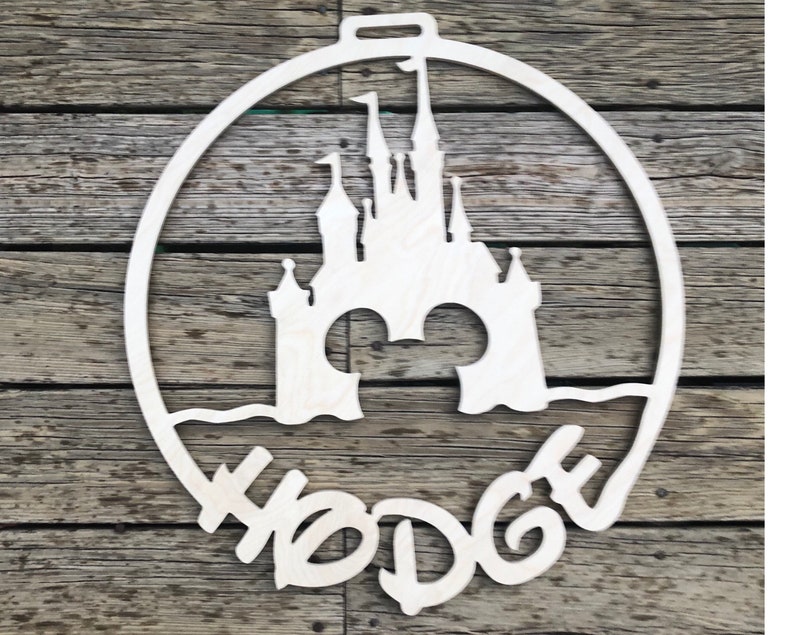 Disney castle Sign Disney Wall Art Disney Door Hanger | Etsy