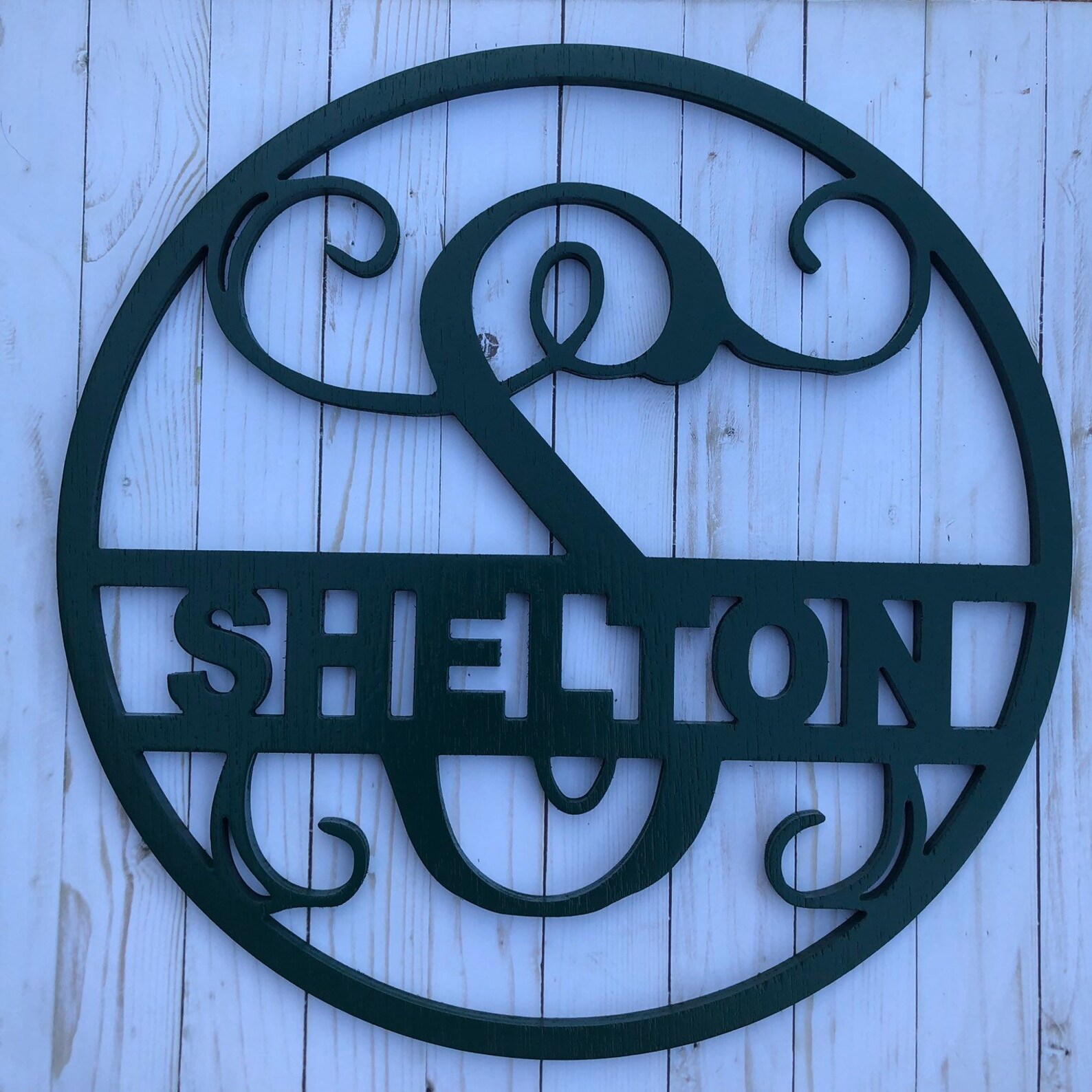 Last Name Circle Monogram Wedding Monogram Monogram Door - Etsy