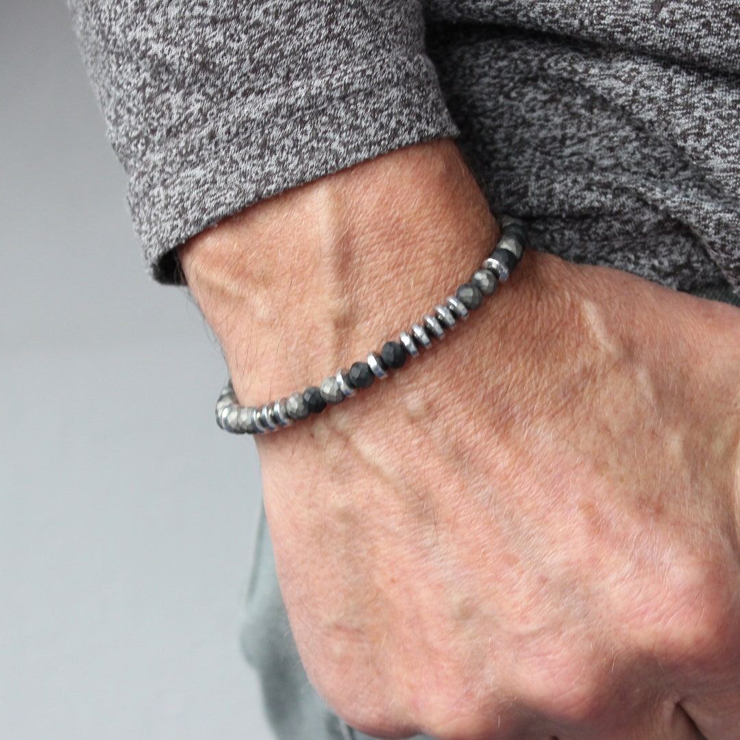 Custom Morse Code Bracelet, Anniversary Gift, Personalized Mens ...