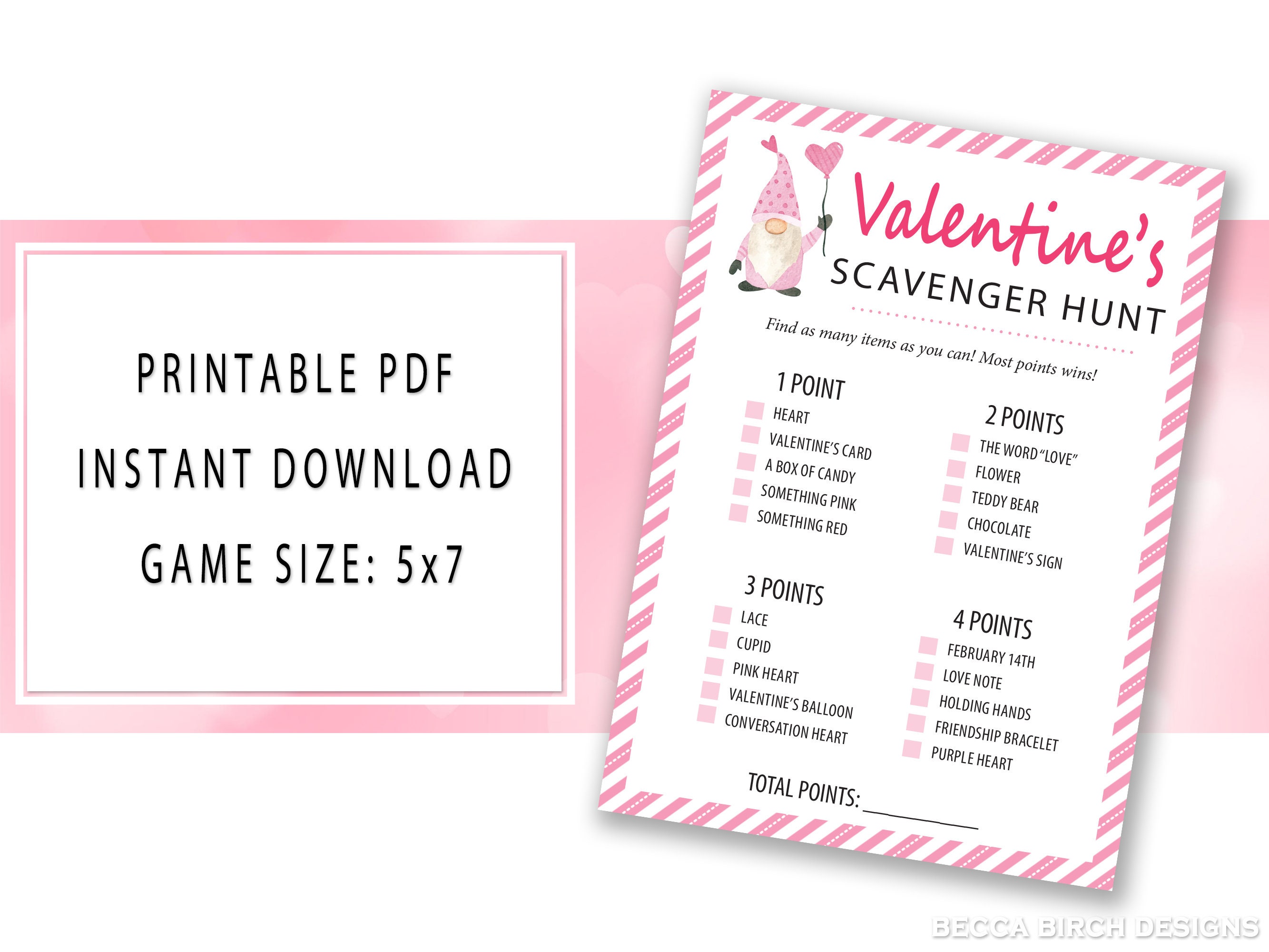 Valentine's Scavenger Hunt Game | Valentine's Day Games for Kids | V ...