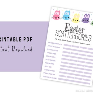 Printable Easter Games, Scattergories, Word Search, Word Scramble ...