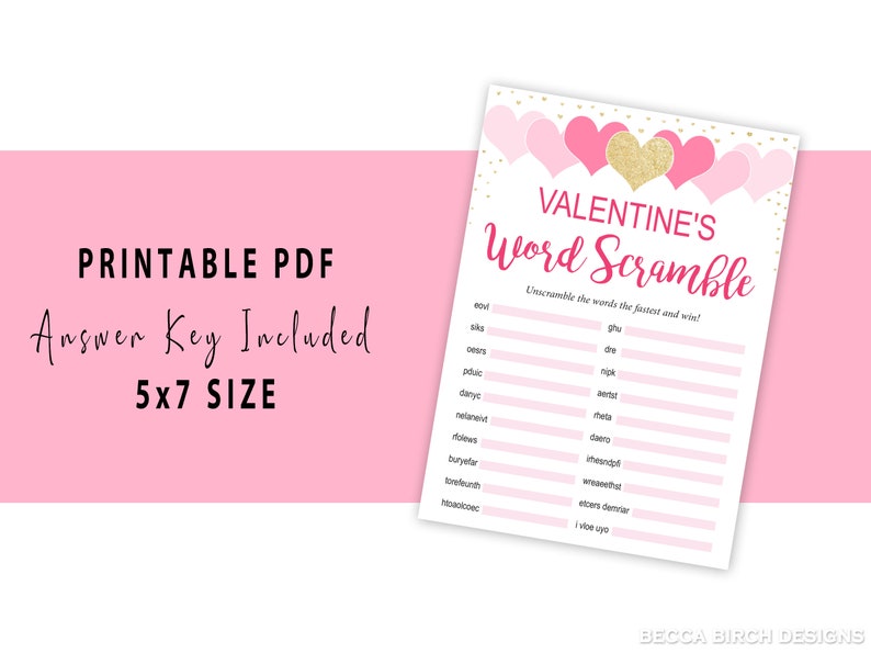 Printable Valentine's Day Games - Galentine's Day - Activities for Kids ...