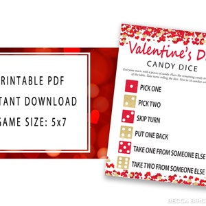 Valentine's Candy Dice Game | Valentine's Party Games for Kids ...