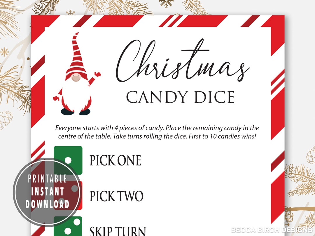 Christmas Candy Dice Game - Christmas Party Games for Kids and Adults ...