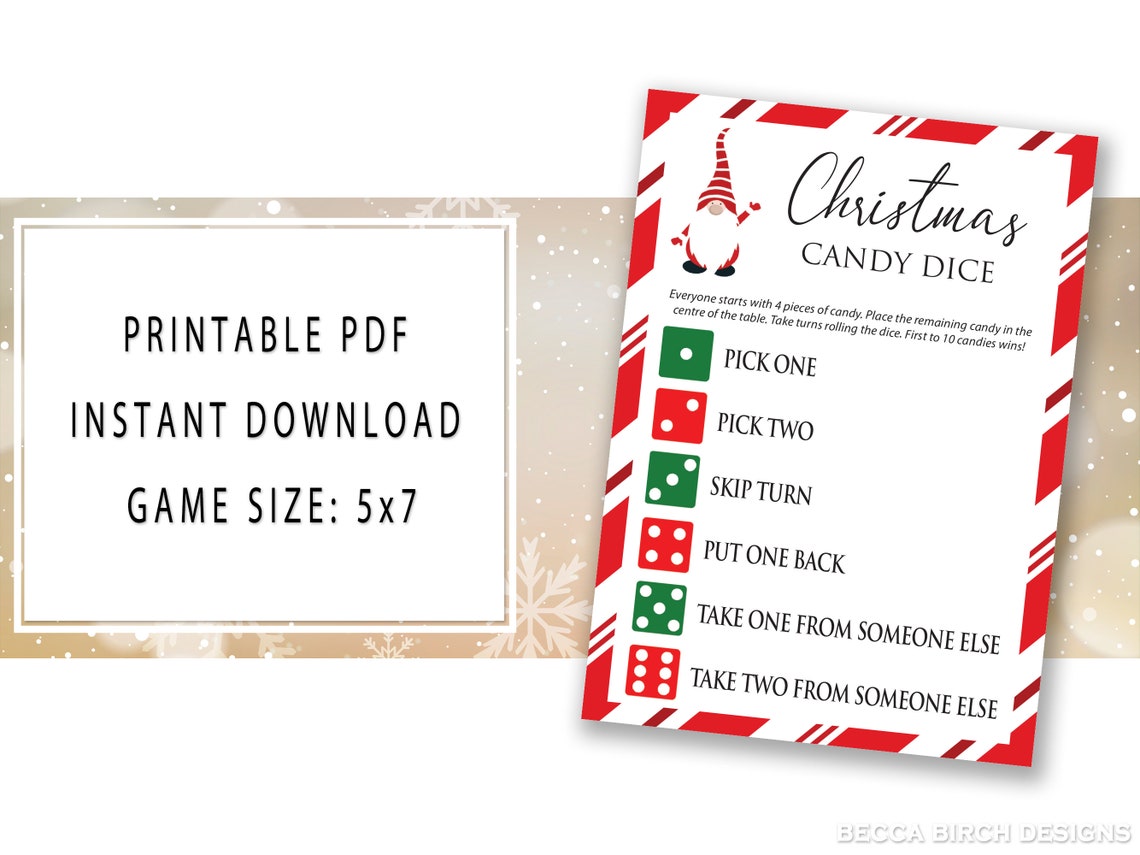 Christmas Candy Dice Game - Christmas Party Games for Kids and Adults ...