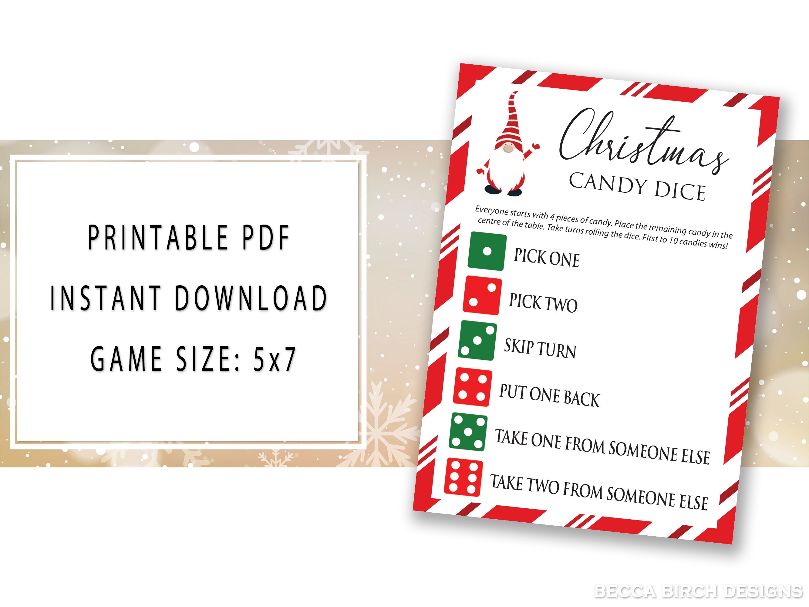Christmas Candy Dice Game - Christmas Party Games for Kids and Adults ...