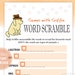 Kids Word Scramble Game Printable Kids Game Virtual Learning Game Home ...