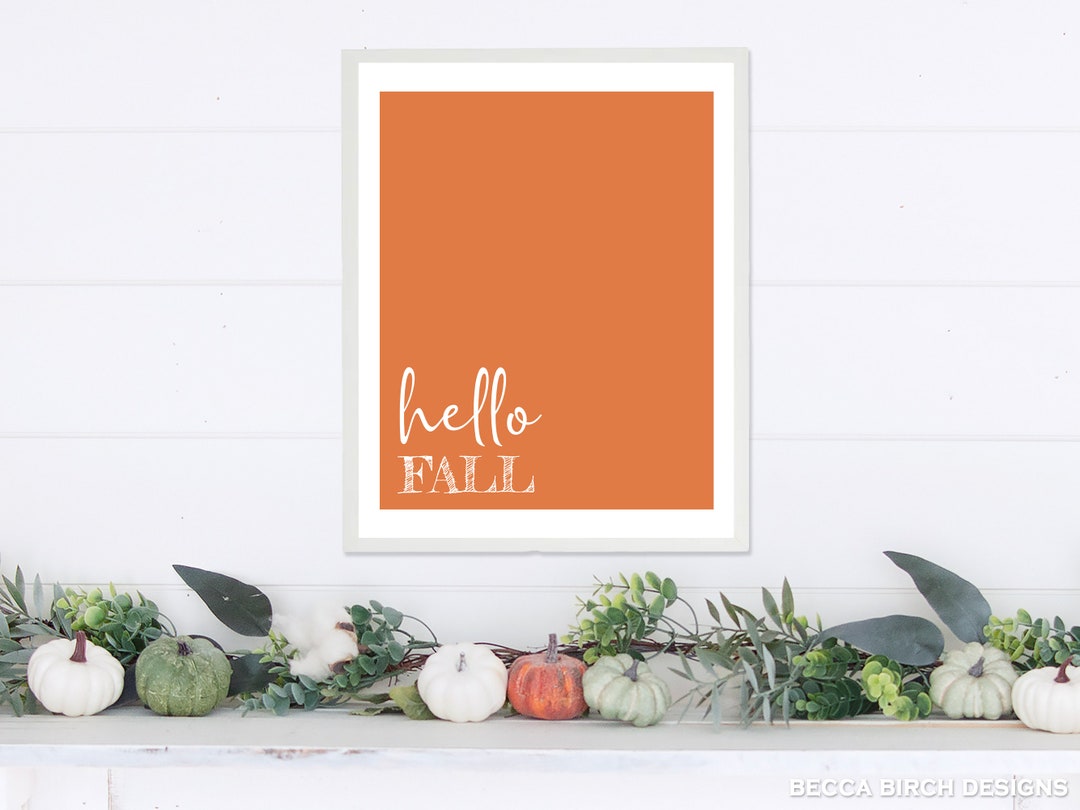 Hello Fall Print Digital Download Printable Instant - Etsy