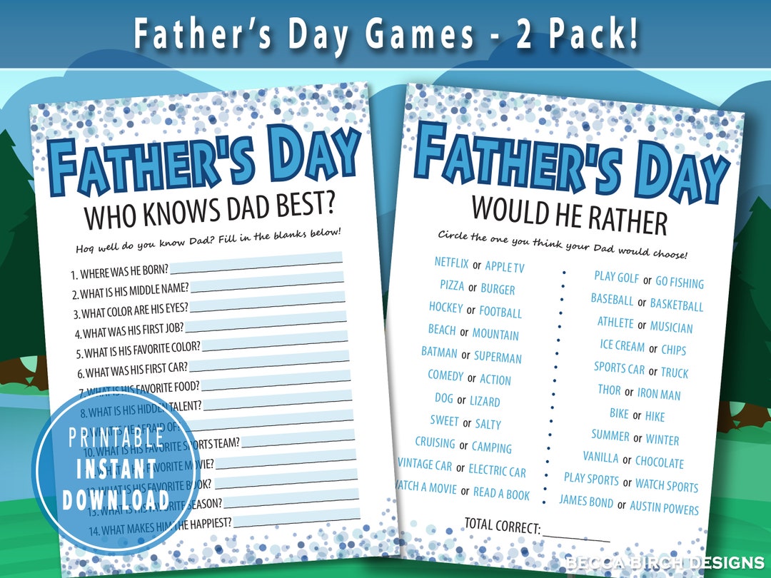 Father's Day Games | Who Knows Dad Best Game | Father's Day Trivia Game ...