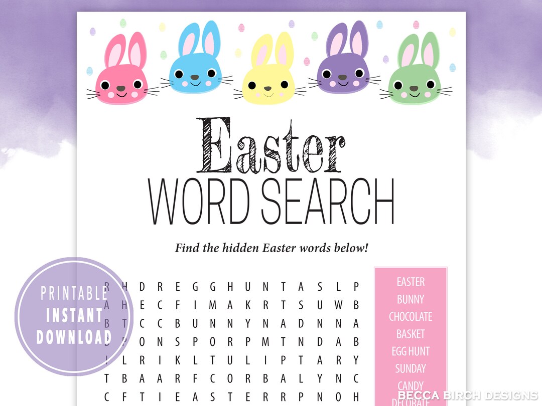 Easter Word Search, Family Games Night, Easter Activities for Kids ...