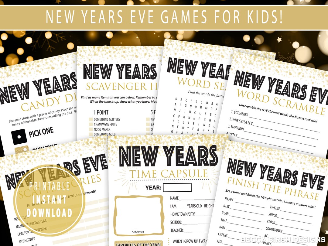 New Years Eve Games for Kids | New Years Eve Activities for Kids | Kids ...