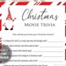 Christmas Movie Trivia Printable Game Holiday Party Games - Etsy