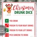 Christmas Drunk Dice Game - Christmas Party Games for Adults - Drinking ...