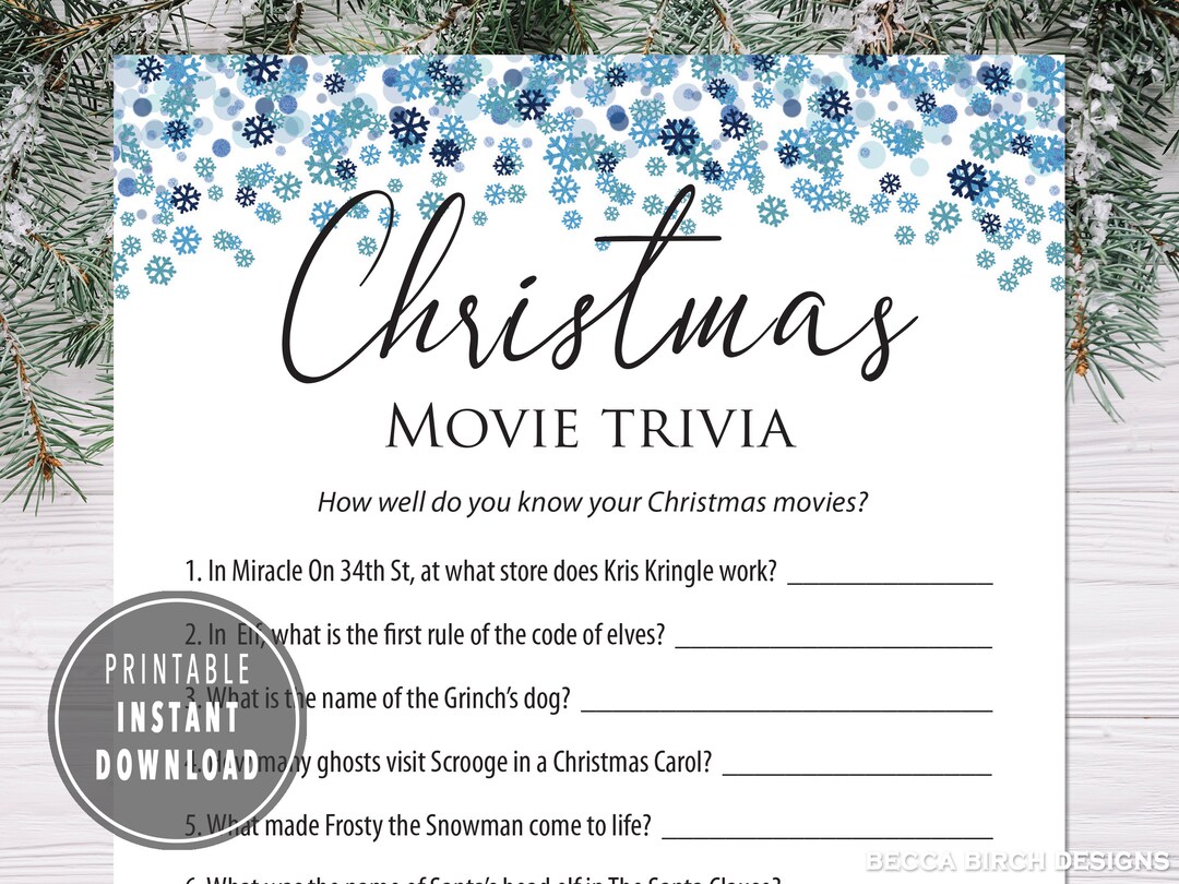 Christmas Movie Trivia | Christmas Games for Kids and Adults | Holiday ...