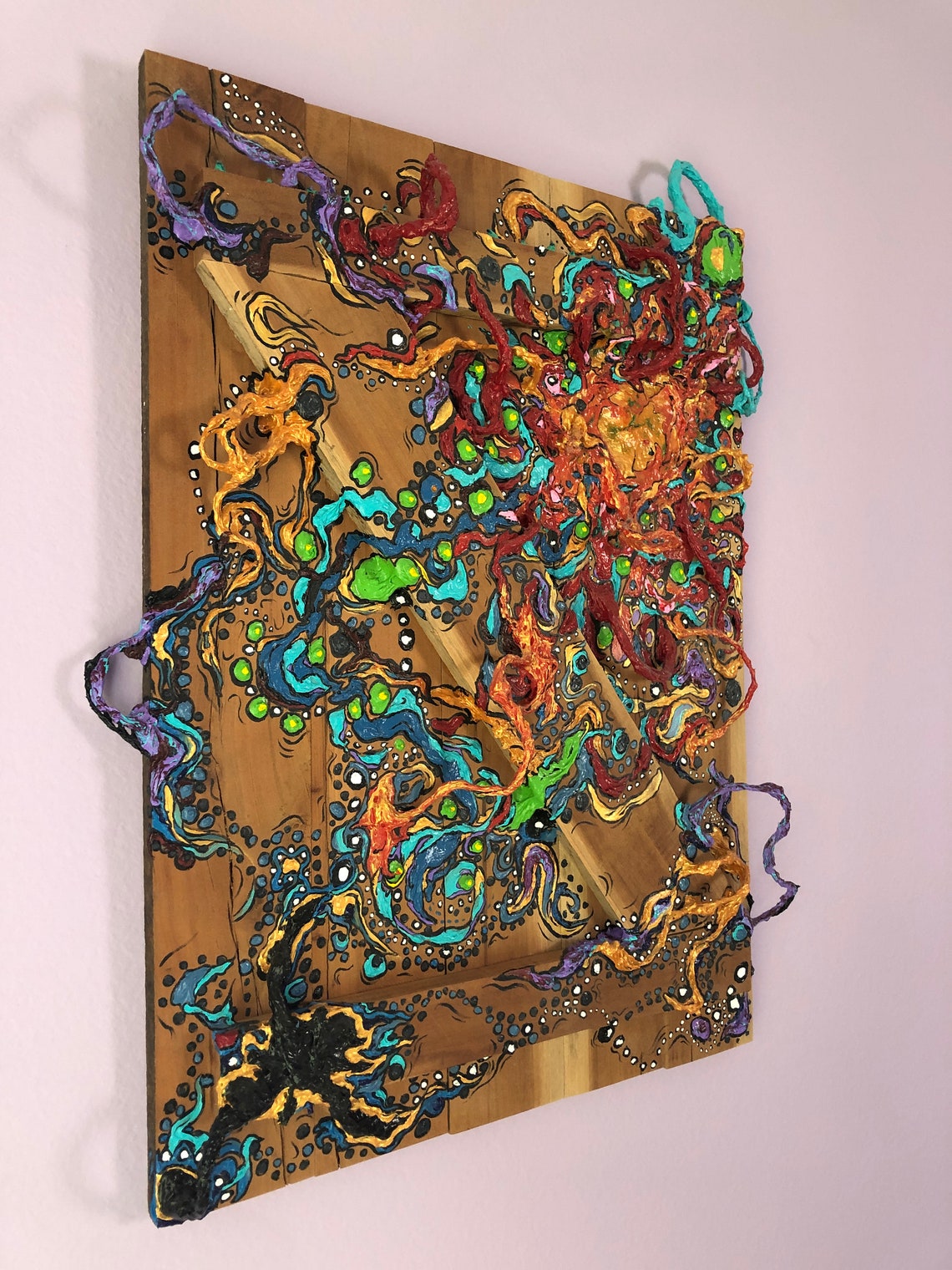 Original Handmade Sun Wood Painting Art - Etsy