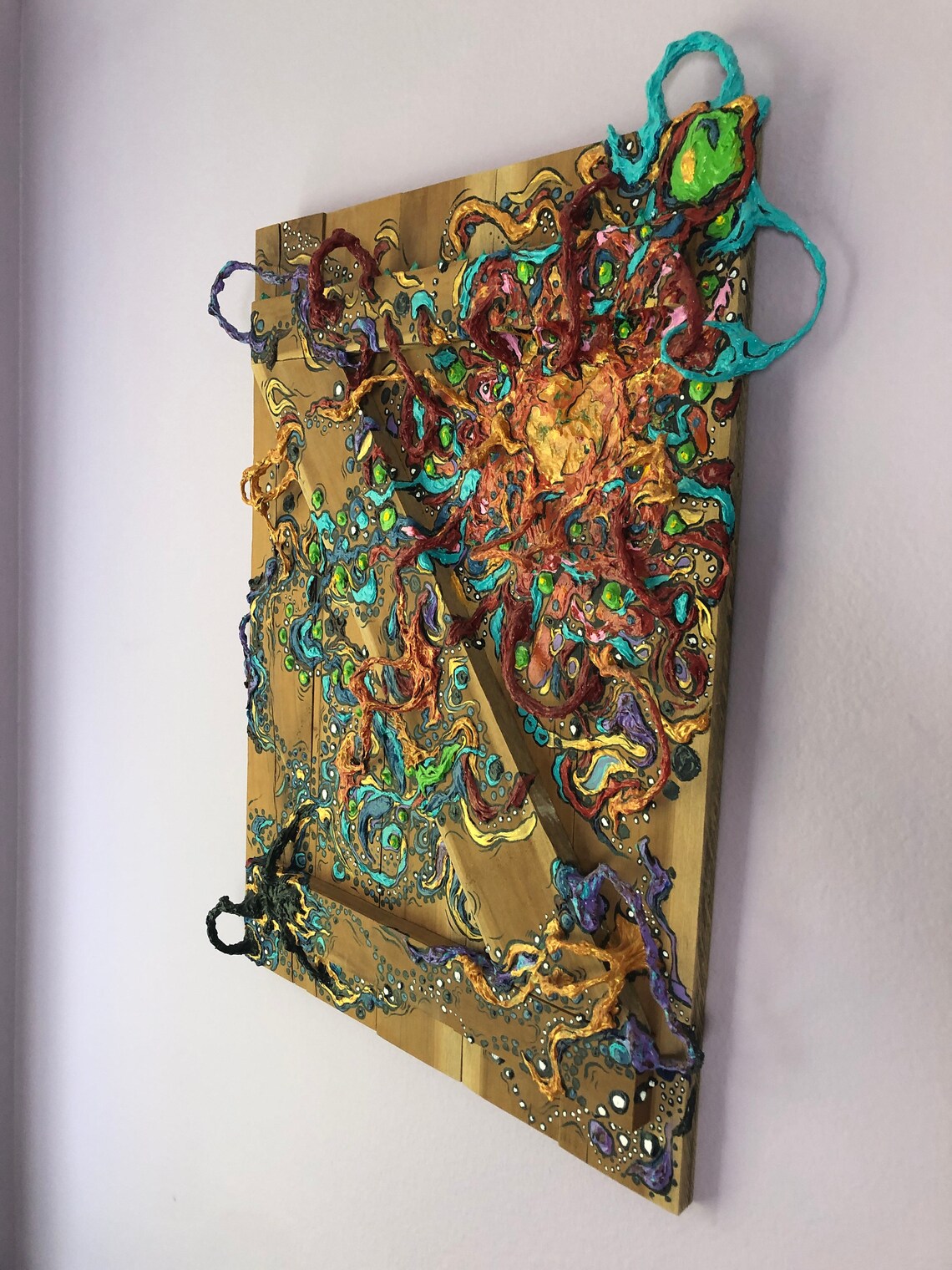 Original Handmade Sun Wood Painting Art - Etsy