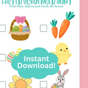 Spring Scavenger Hunt, Easter Scavenger Hunt, Easter Activities, Kid ...