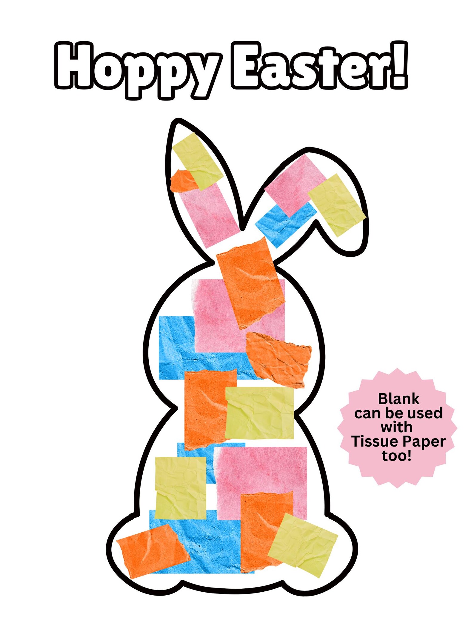 Easter Bunny Craft, Spring Bunny Craft, Easter Craft Template, Bunny ...