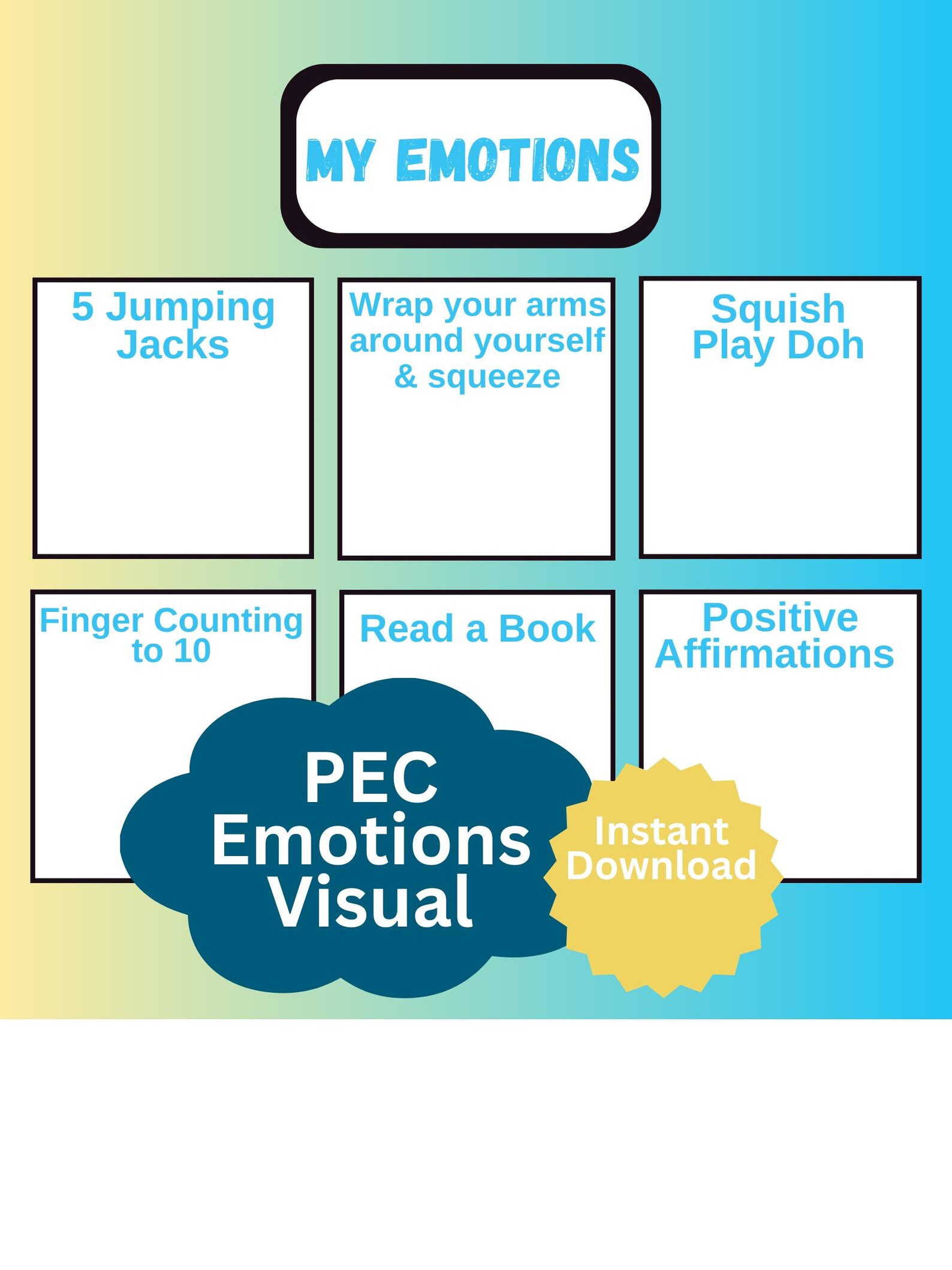 Emotions Visual, Emotions PEC & Template, My Emotions Learning Visual ...