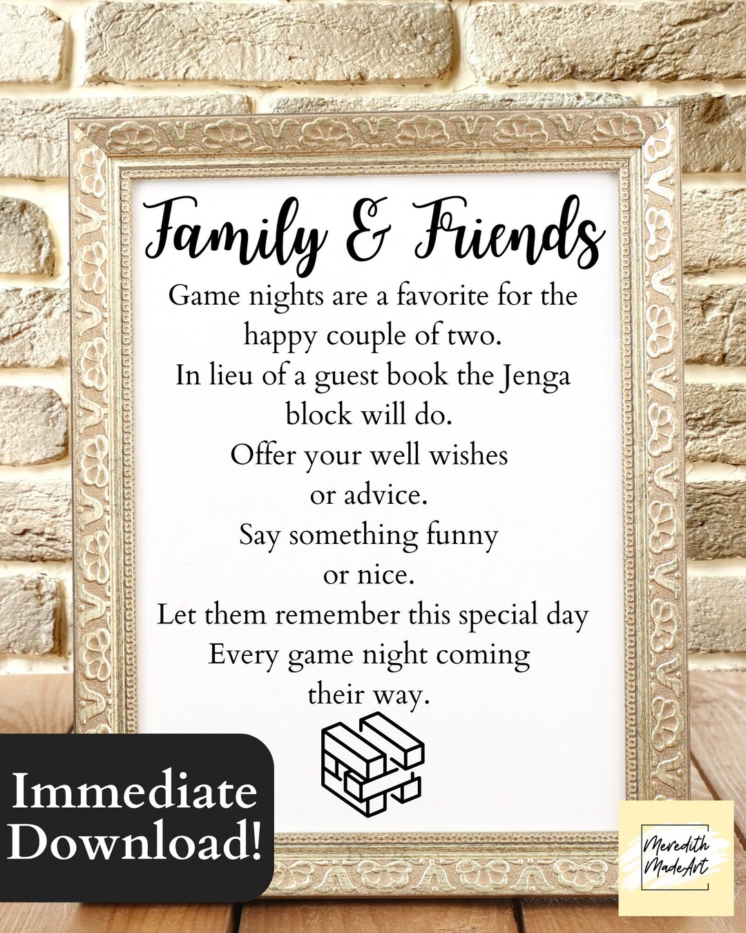 Wedding Jenga Sign - Etsy