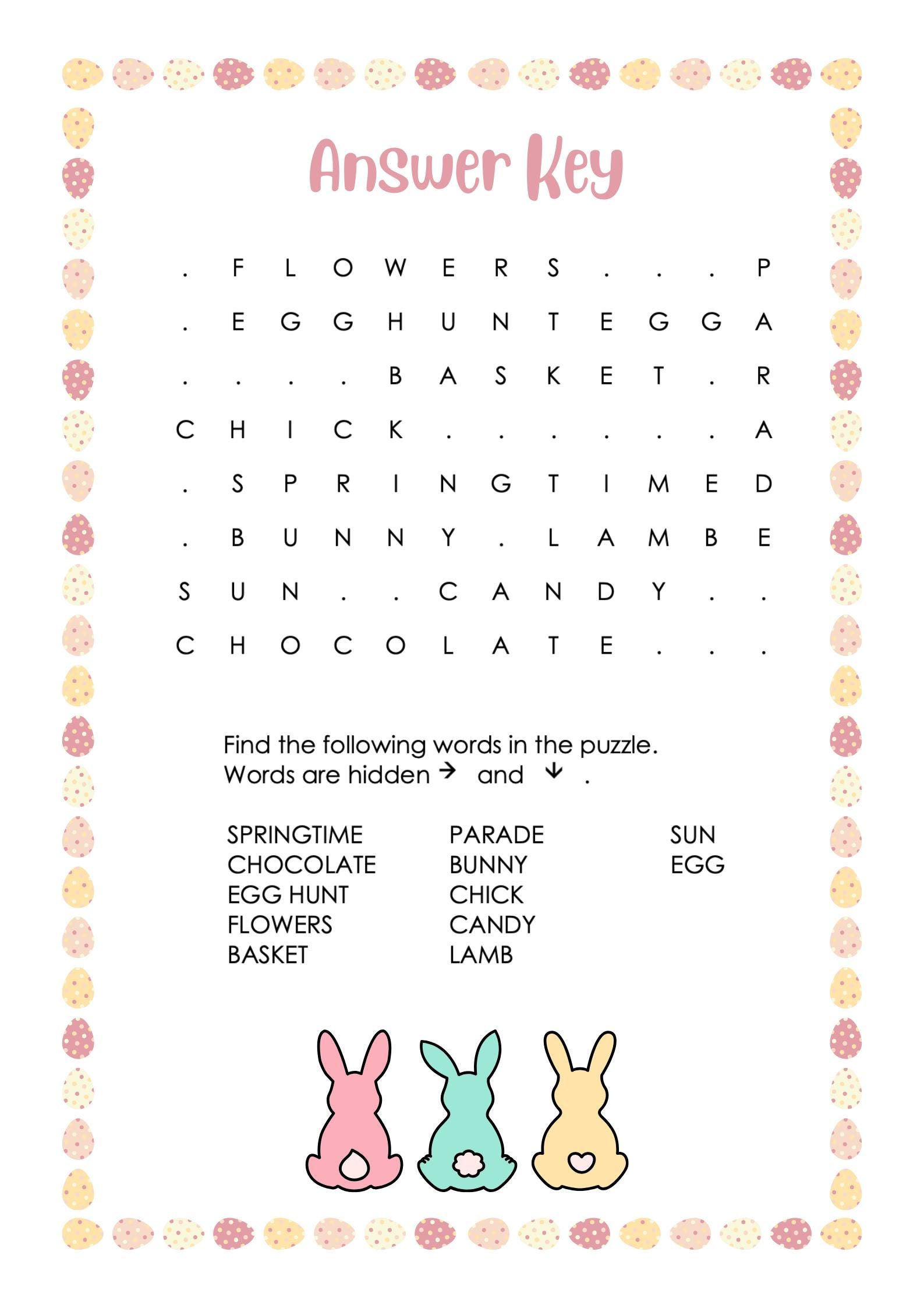Easter Word Search, Spring Word Search, Easter Activities, Spring ...