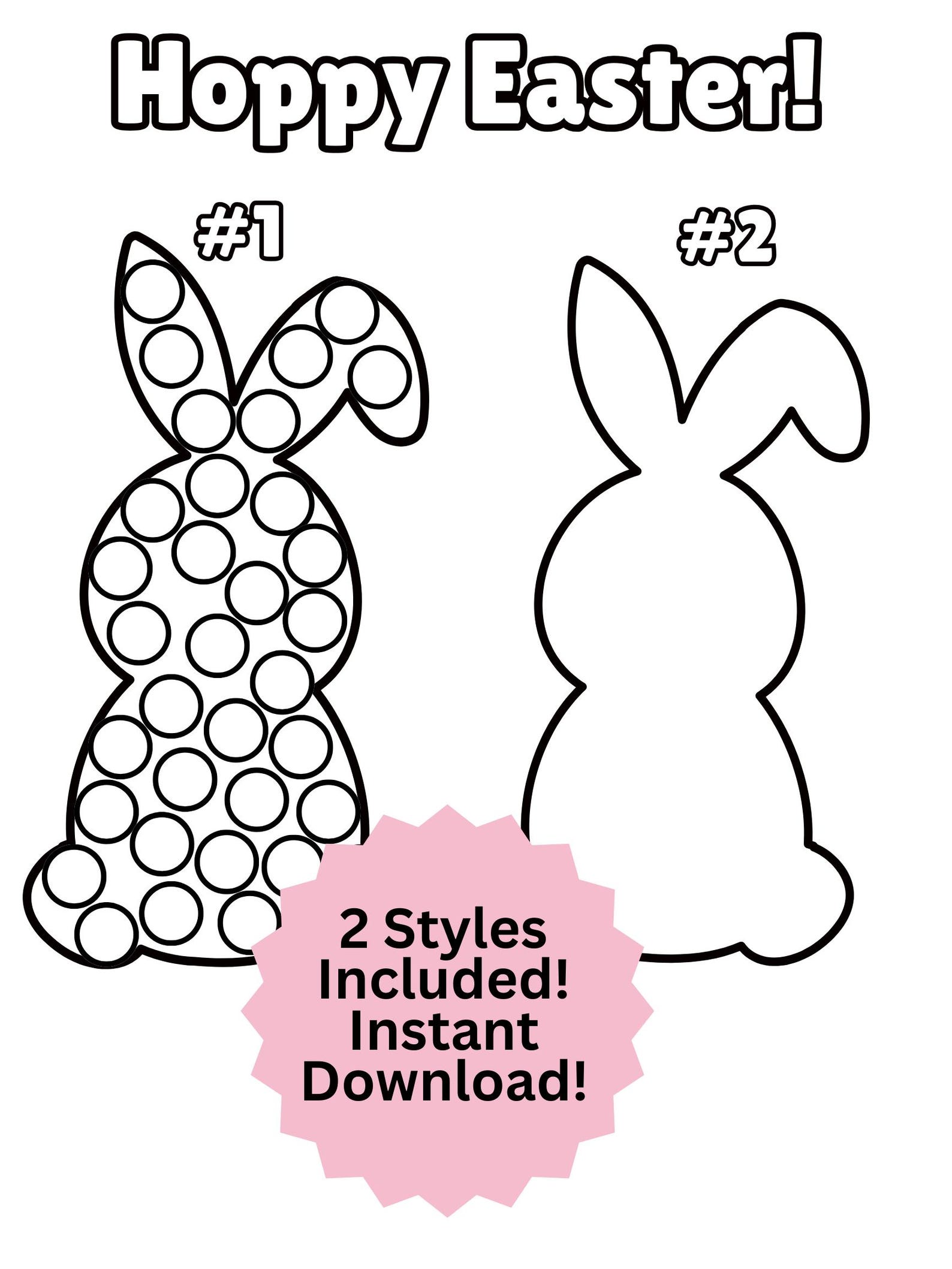 Easter Bunny Craft, Spring Bunny Craft, Easter Craft Template, Bunny ...