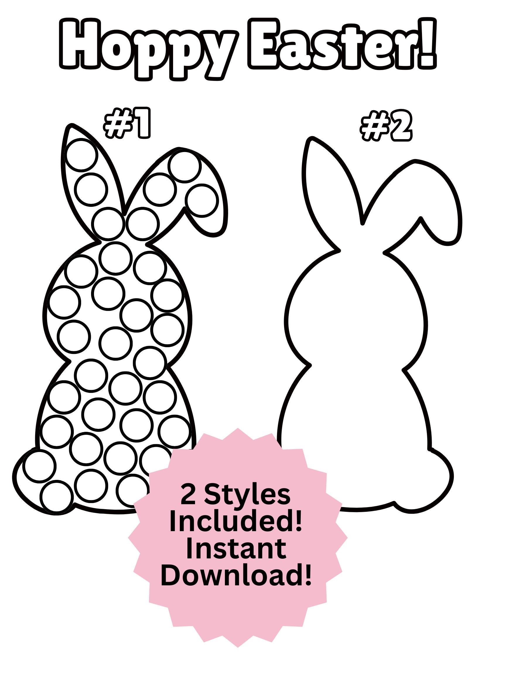 Easter Bunny Craft, Spring Bunny Craft, Easter Craft Template, Bunny ...