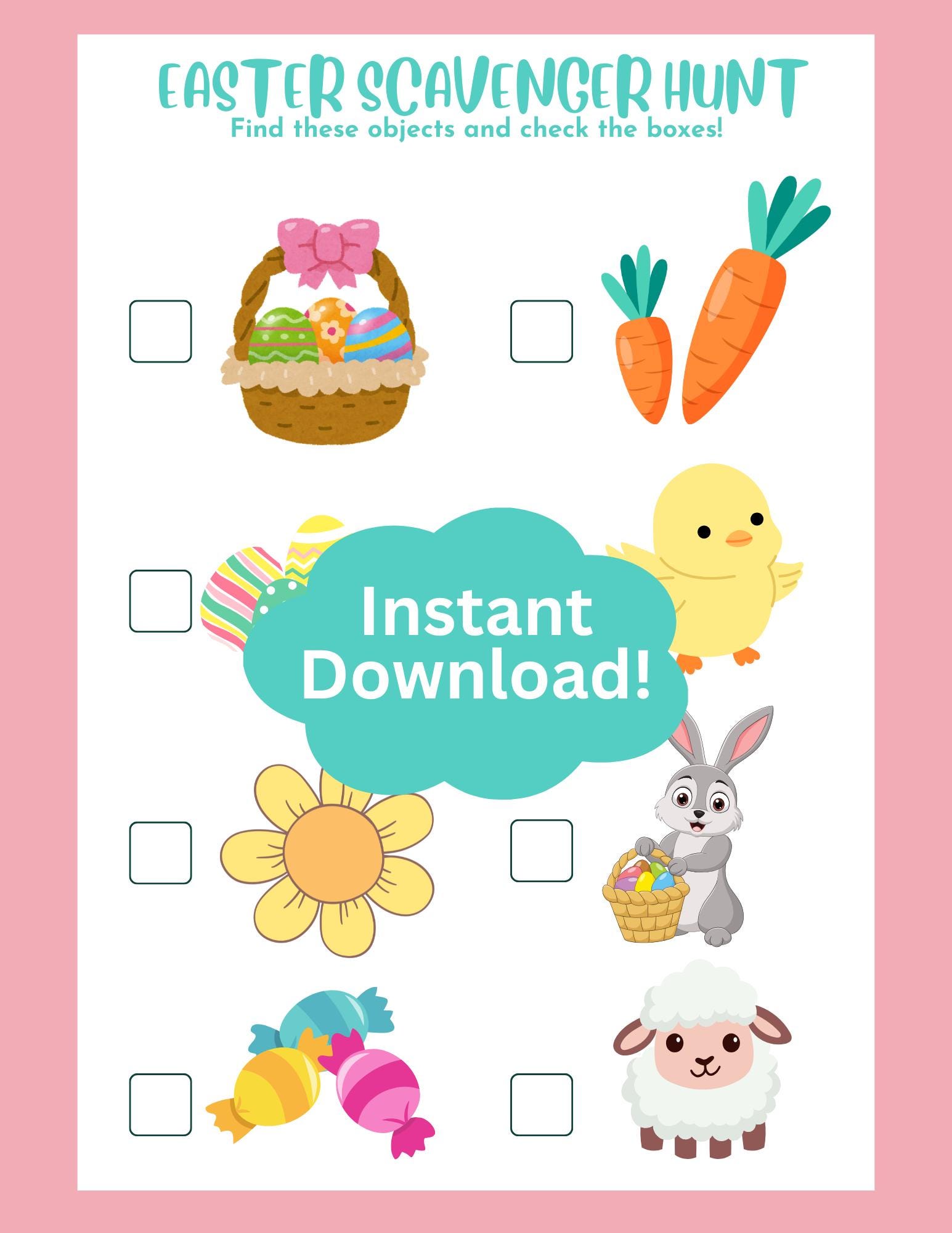 Spring Scavenger Hunt, Easter Scavenger Hunt, Easter Activities, Kid ...
