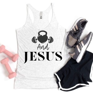 Gym and Jesus Workout Tan Topgym Shirts for Women jesus - Etsy