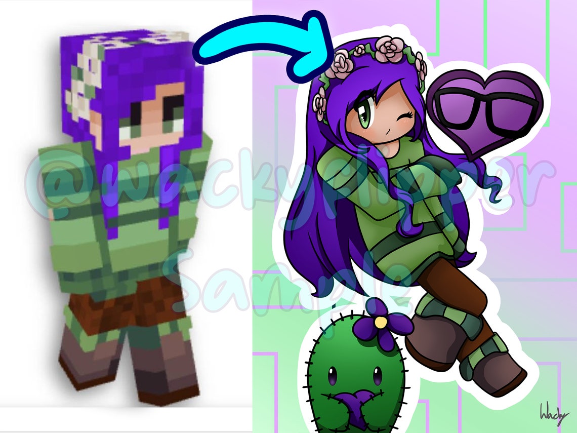 Custom Minecraft Cartoon Character Design - Etsy