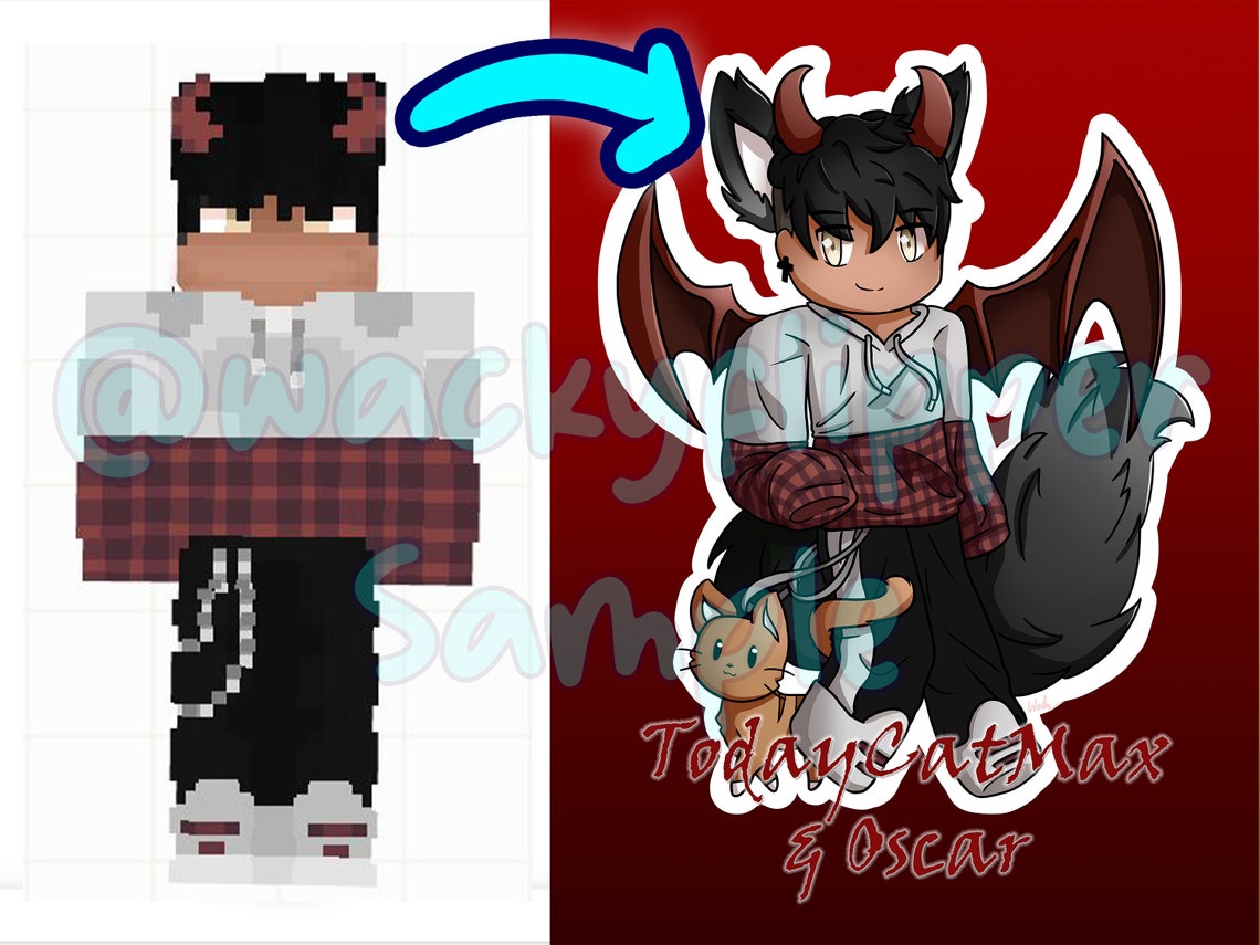Custom Minecraft Cartoon Character Design - Etsy