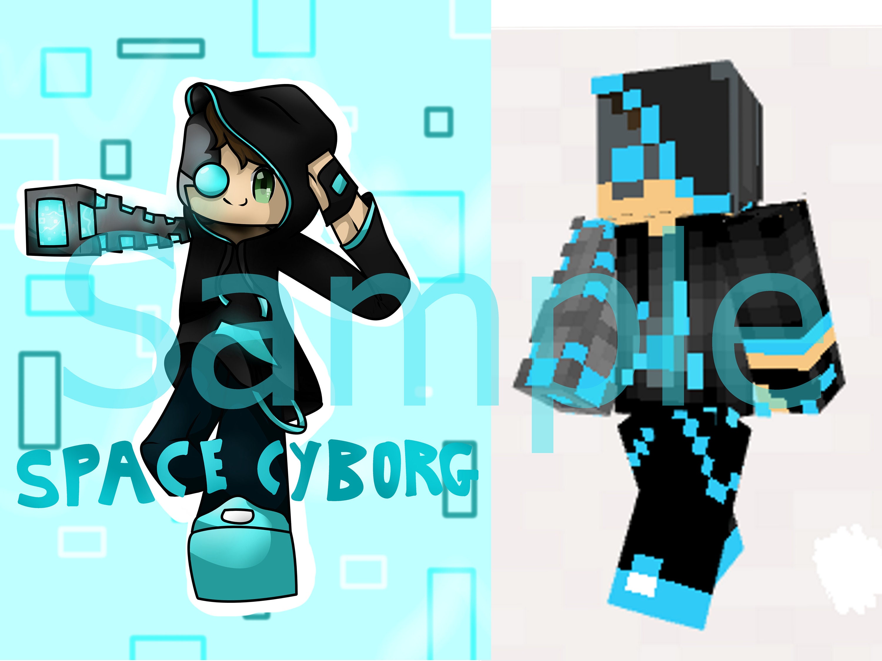 Custom Minecraft Cartoon Character Design | Etsy