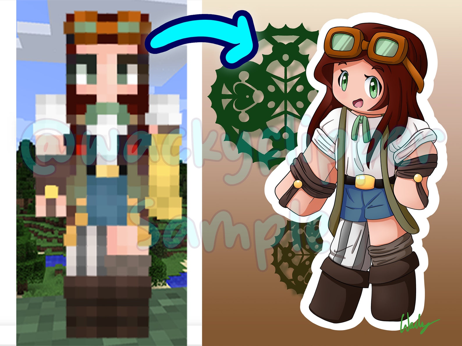 Custom Minecraft Cartoon Character Design - Etsy