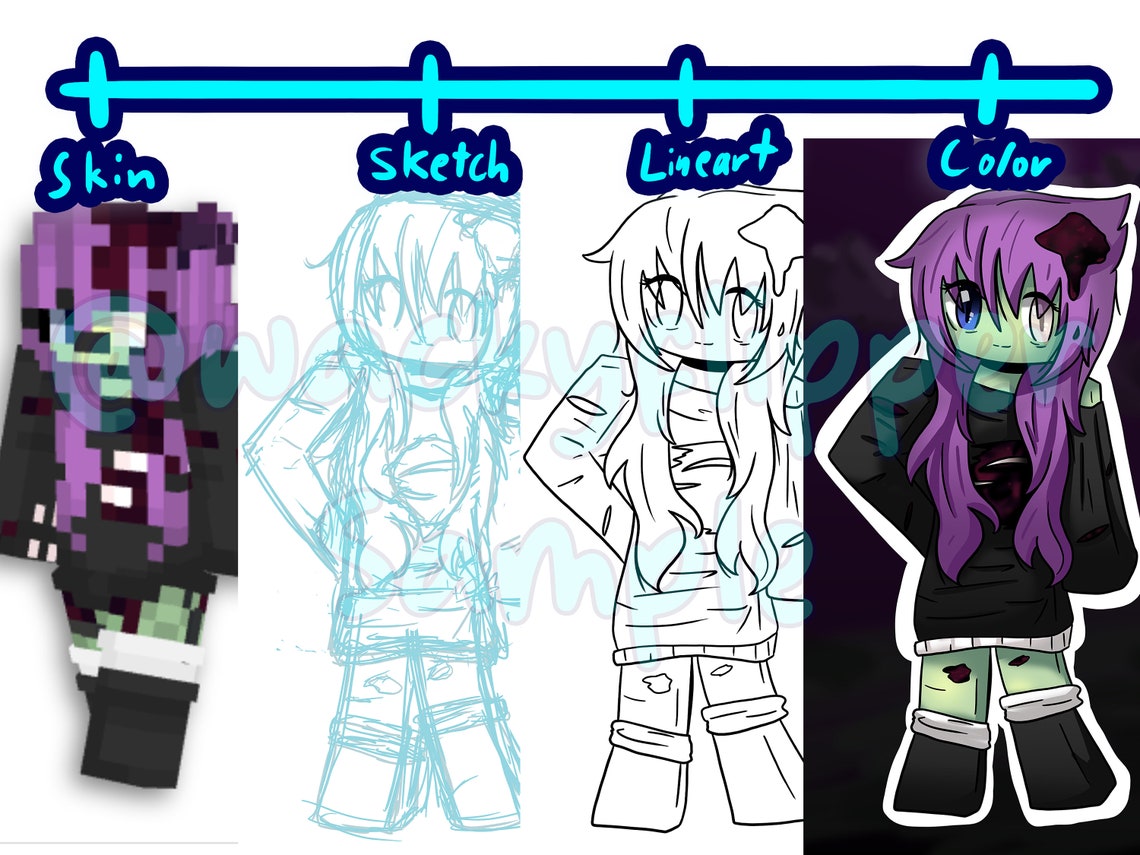 Custom Minecraft Cartoon Character Design - Etsy