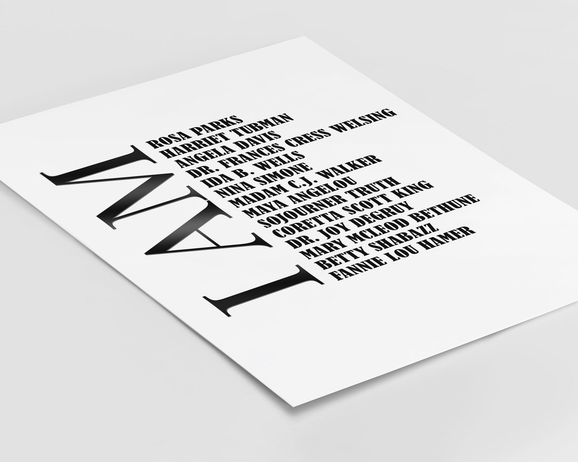 Female Civil Rights Art Printable Art Black Art Matters I - Etsy