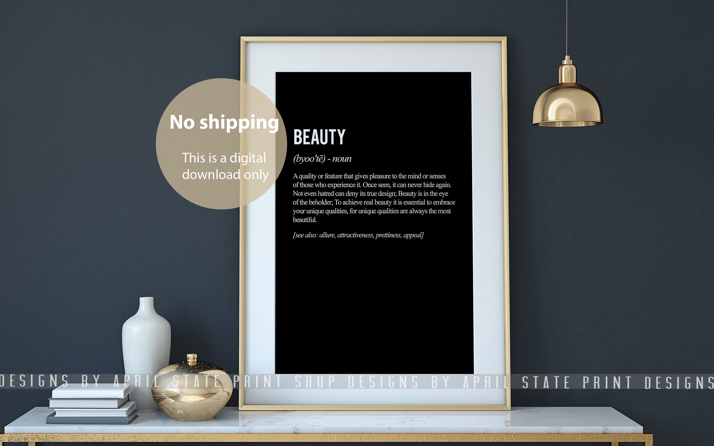 Beauty Definition Print Gorgeous Wall Art Powder Room Print - Etsy