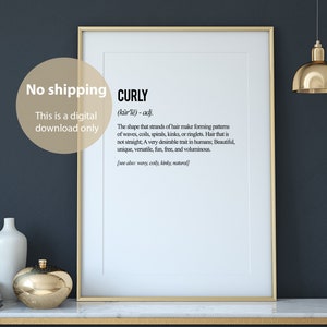 Curly Definition Printable Art Natural Hair Art Wavy - Etsy