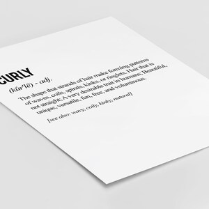 Curly Definition Printable Art Natural Hair Art Wavy - Etsy