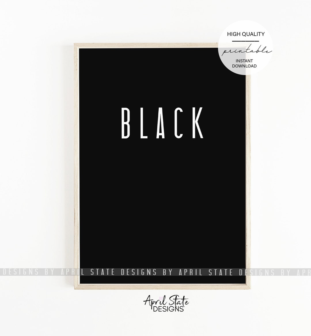 Black Typography Print, Printable Art, African American Art, Black Art ...