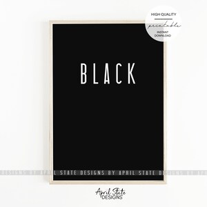Black Typography Print, Printable Art, African American Art, Black Art ...