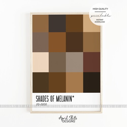 Shades of Melanin Print Printable Art African American Art - Etsy