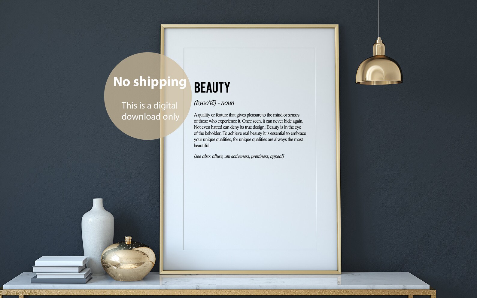 Beauty Definition Print Gorgeous Wall Art Powder Room Print - Etsy