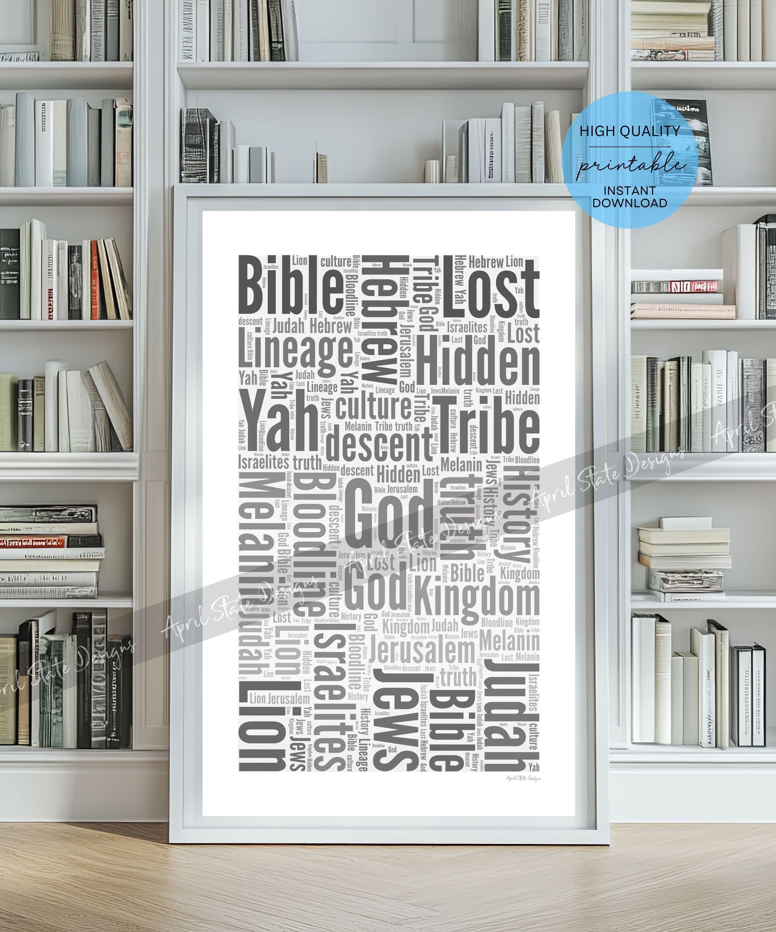 Lost Tribe of Israel Word Art Printable Art - Biblical Word Cloud ...