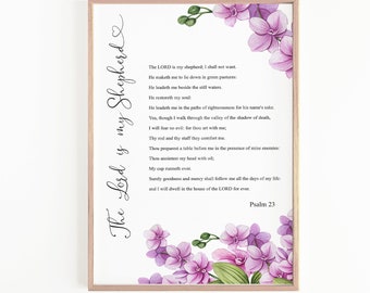 Psalms 23 the Lord is My Shepherd Adult Coloring Page Digital - Etsy