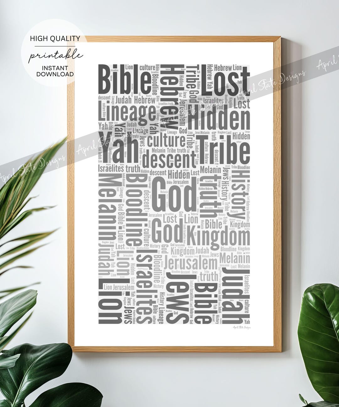 Lost Tribe of Israel Word Art Printable Art - Biblical Word Cloud ...